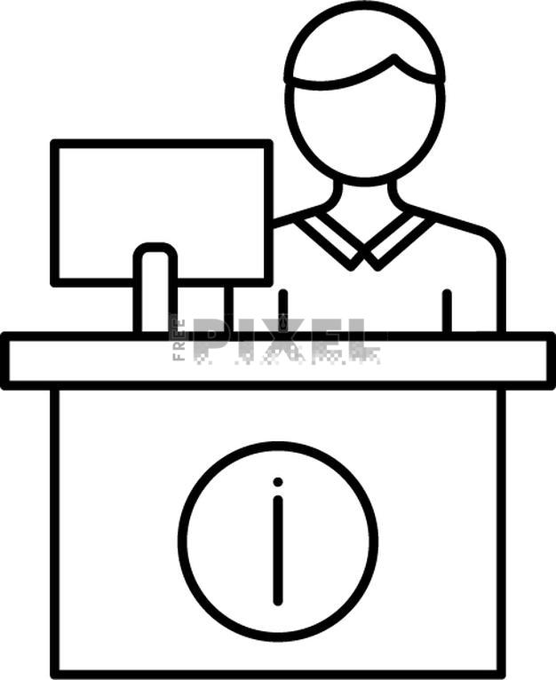 Front Desk Receptionist Icon