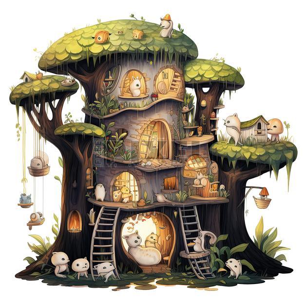 Cartoon Tree House