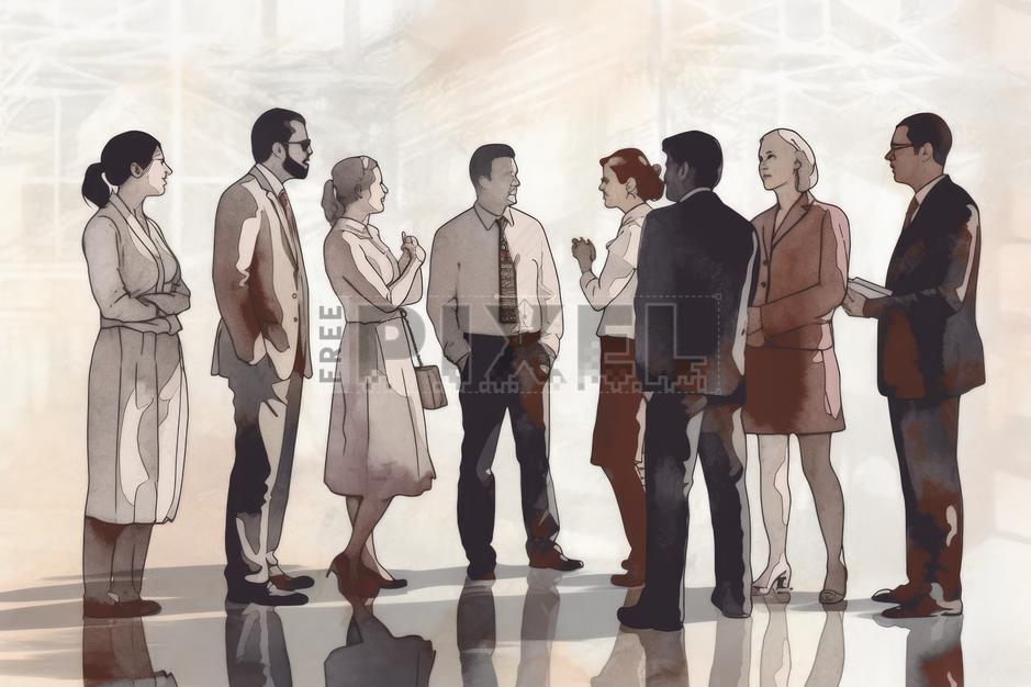 Business Discussion Standing