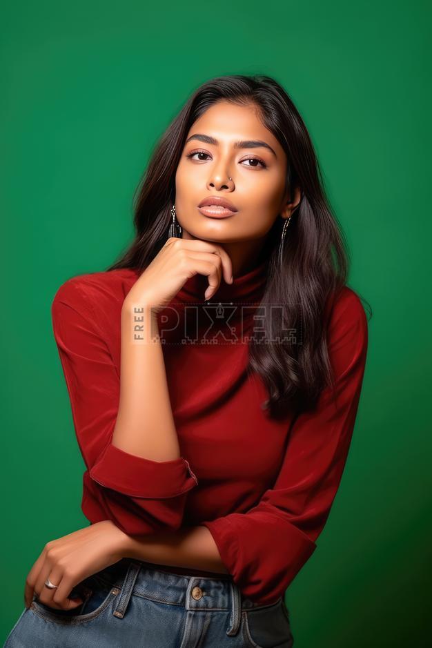 Woman Leaning Pose