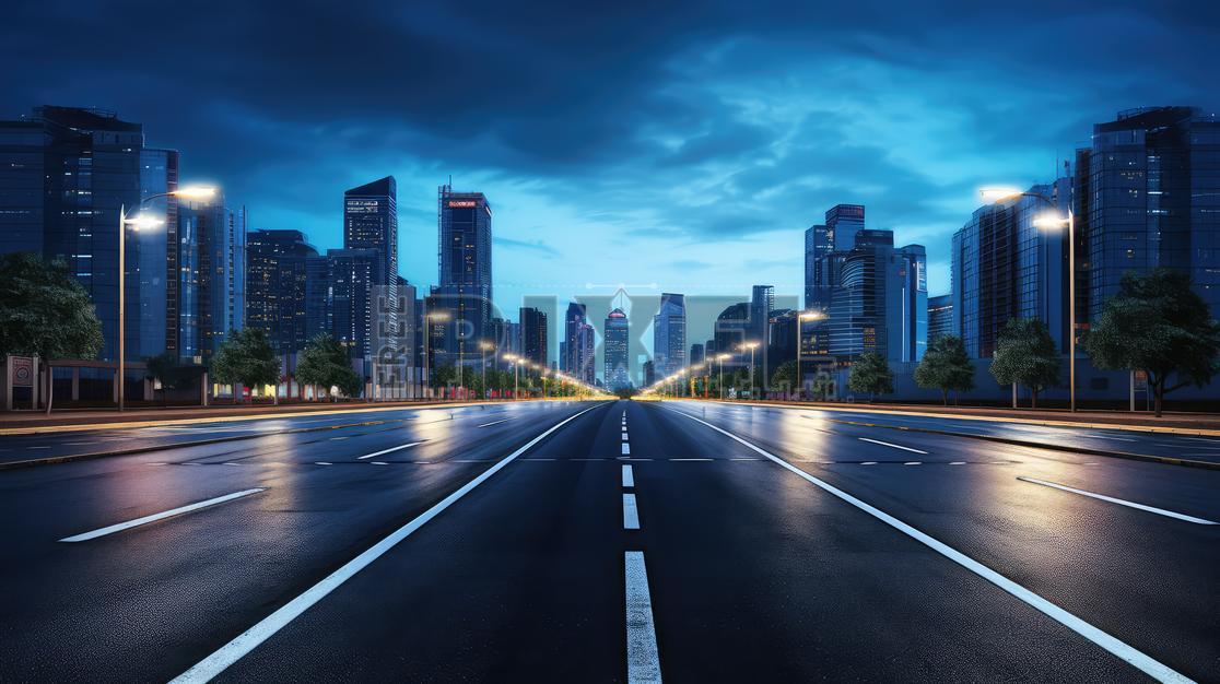 Dark Empty City Street