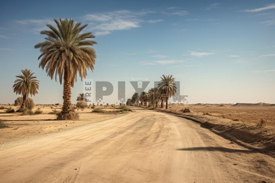 Desert Road From The Side