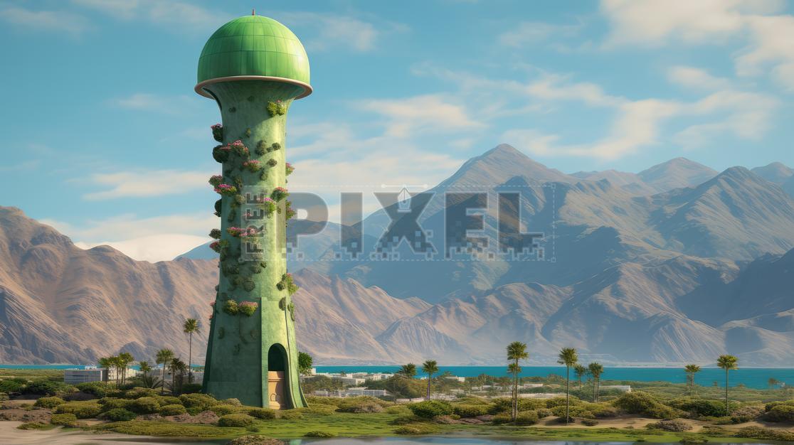 Landscape With Obelisk