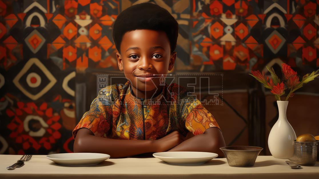 Boy Setting The Table