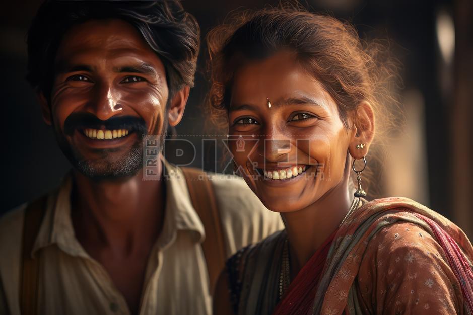 Smiling Faces Of Indian People
