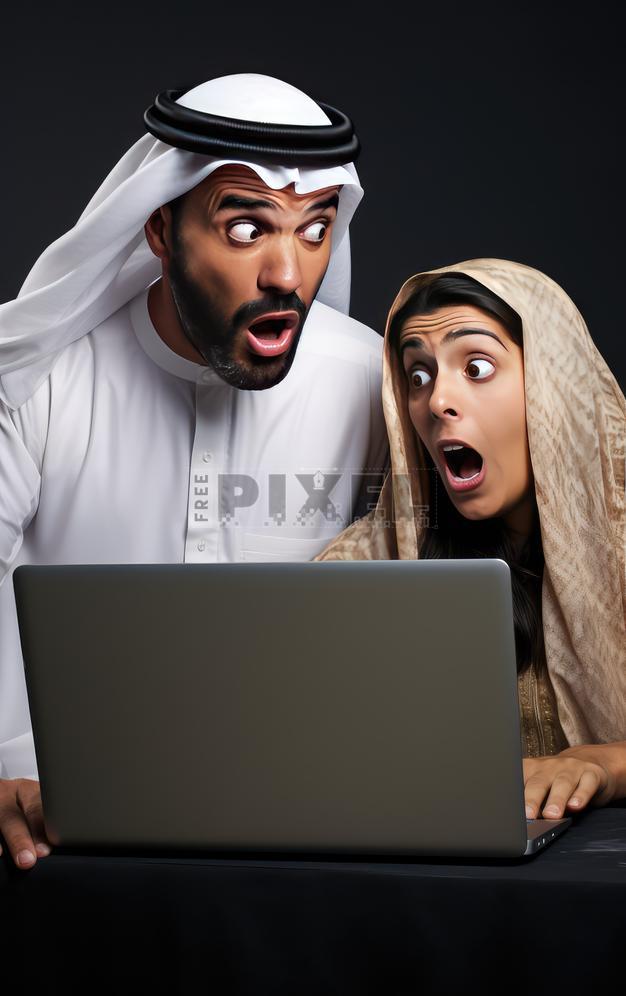 Shocked Woman Computer