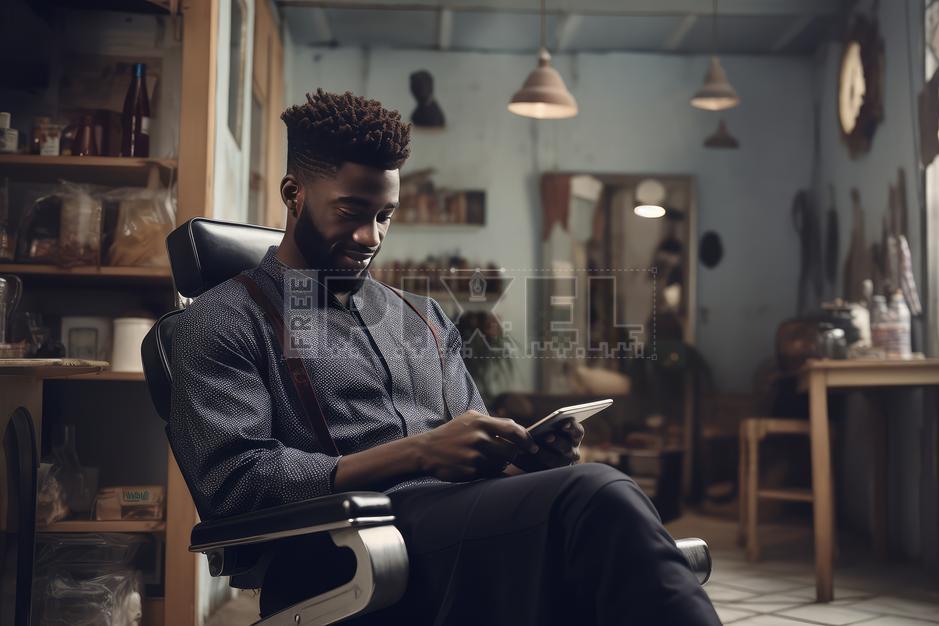 Man In Comfortable Setting