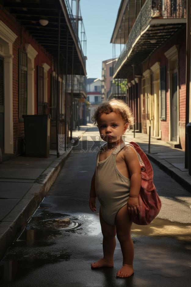 Child Standing Looking Up