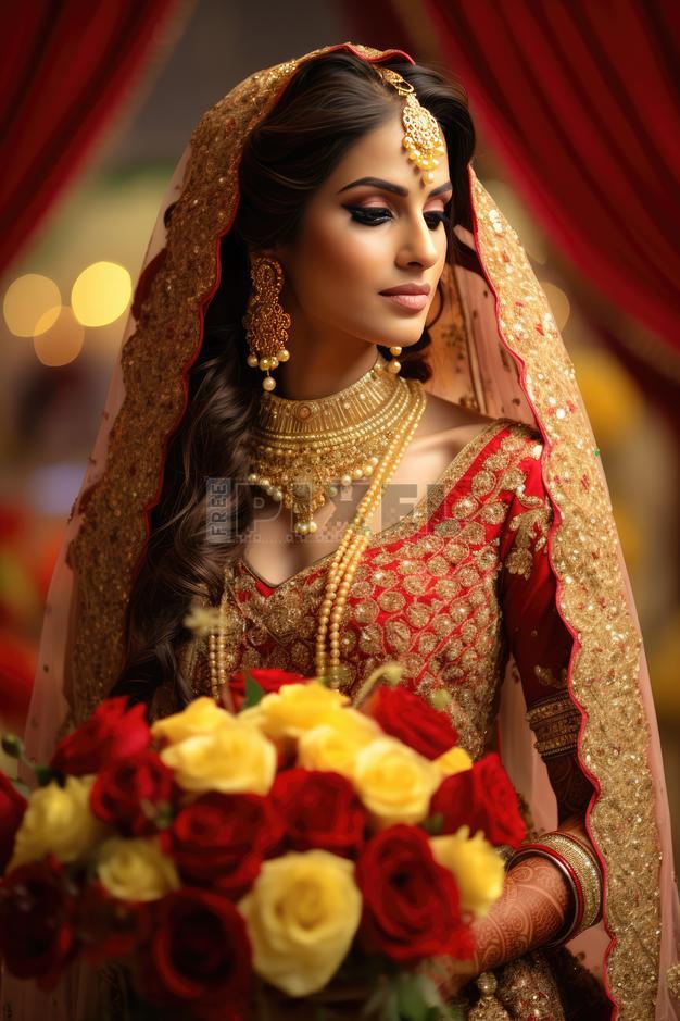 Traditional Indian Wedding Dress Red