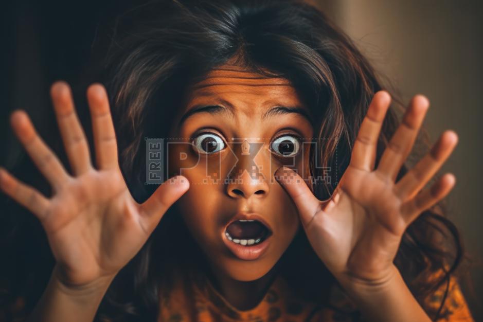 Scared Little Girl Face