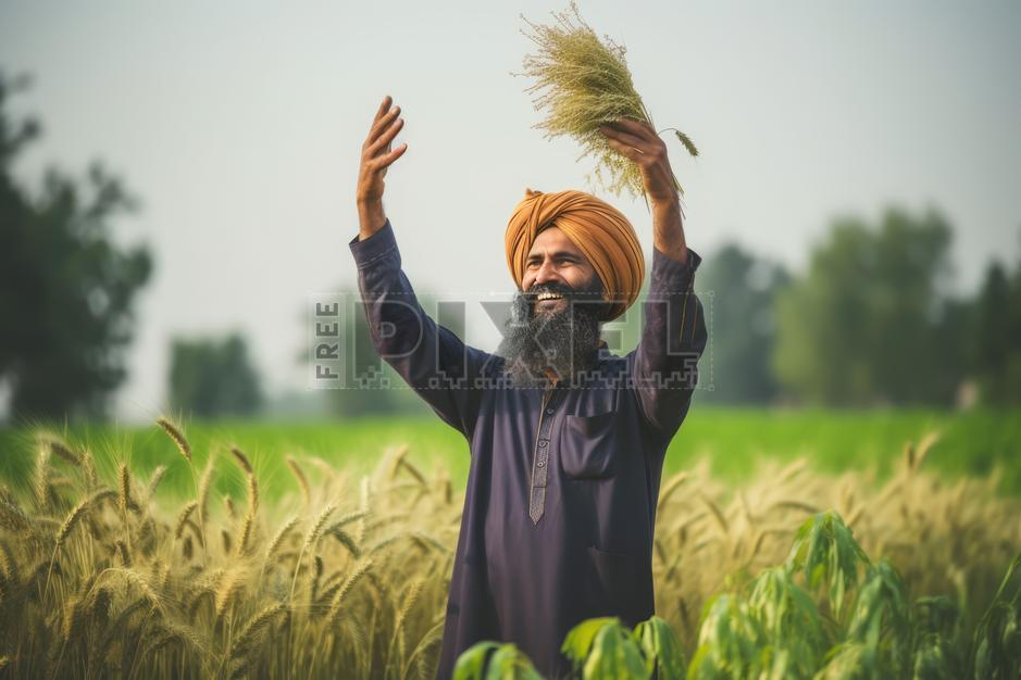 Happy Punjabi Farmer