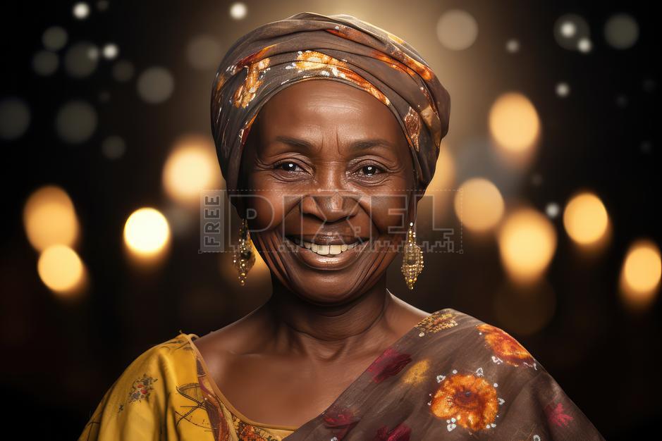 Old Woman Face Smile