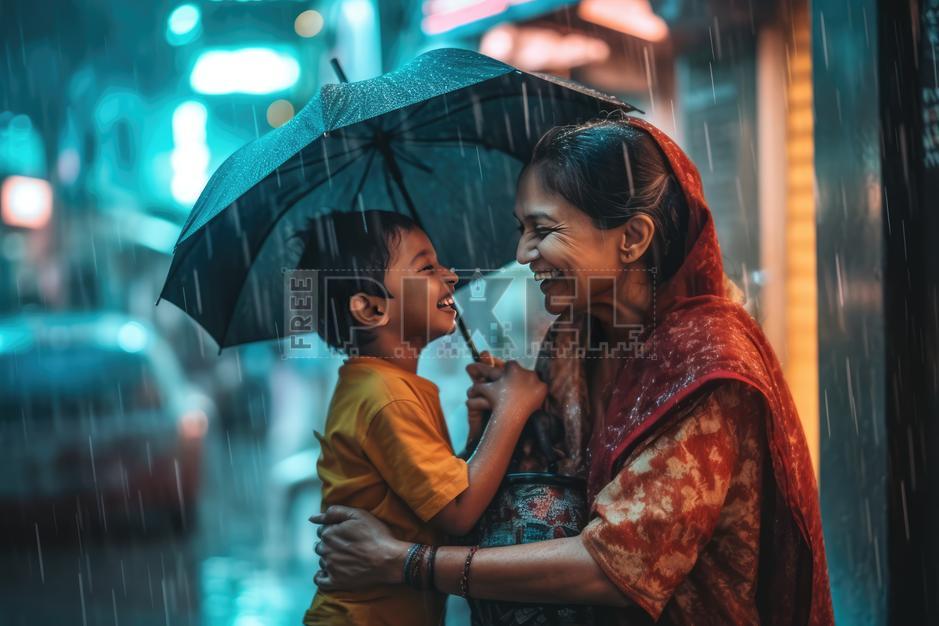 Standing In The Rain Umbrella
