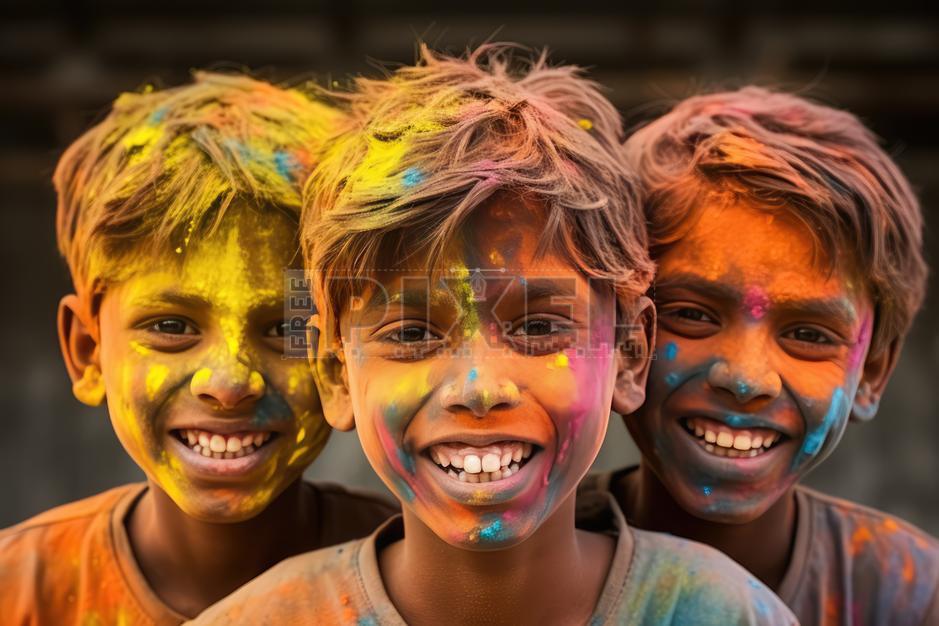 Smiling Indian Children Faces