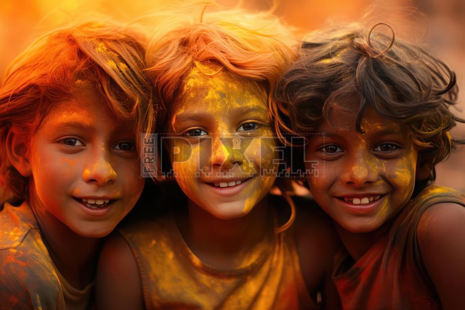 Happy Faces Of Indian Children