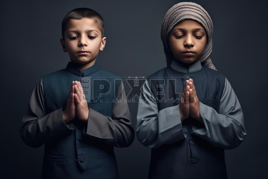 Children Praying Together