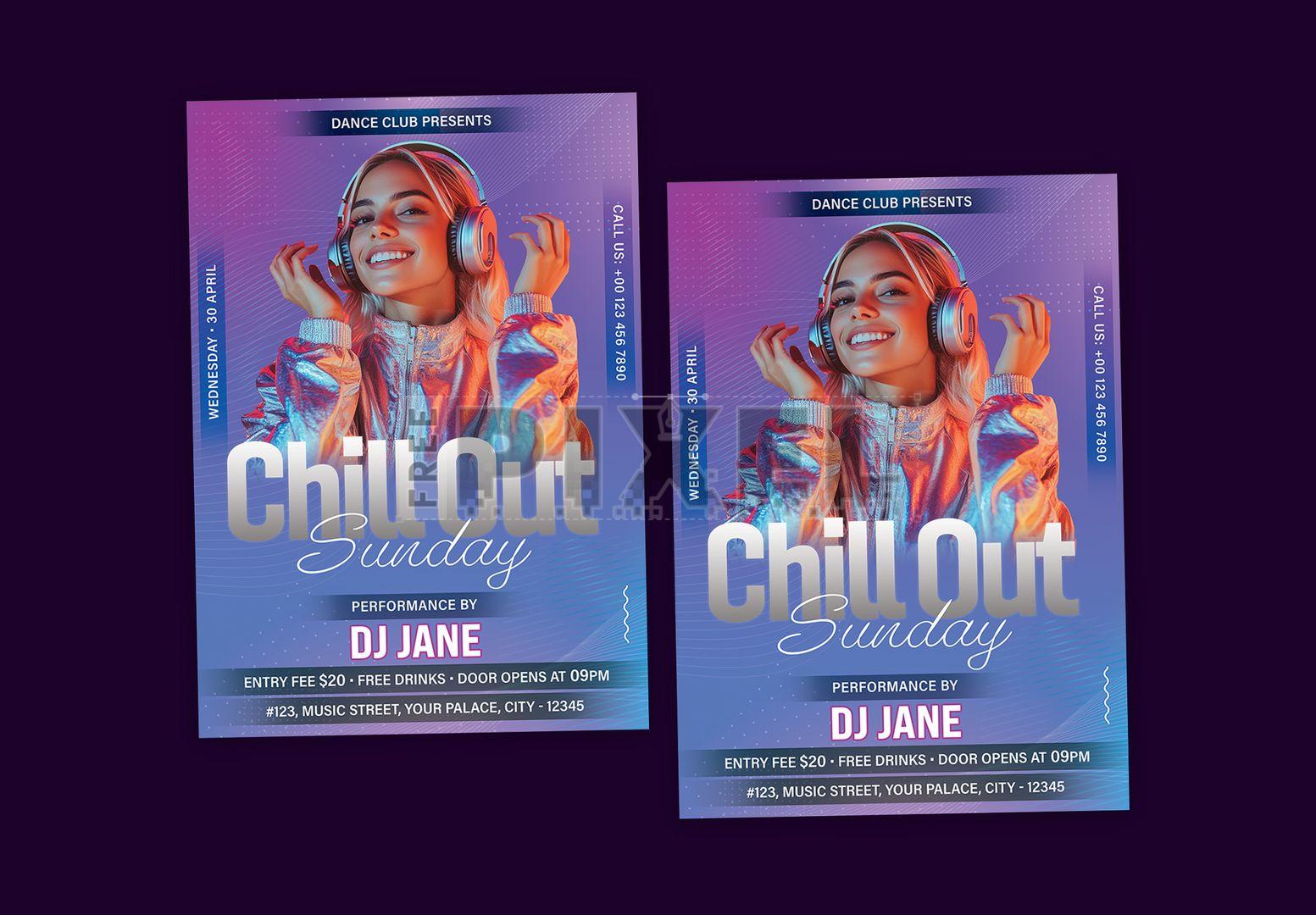Free Templates - Editable PSD Template | Editable Sunday Chill Out ...
