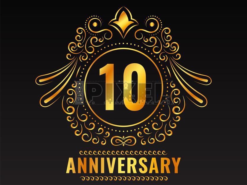 10th Anniversary Logo Vector