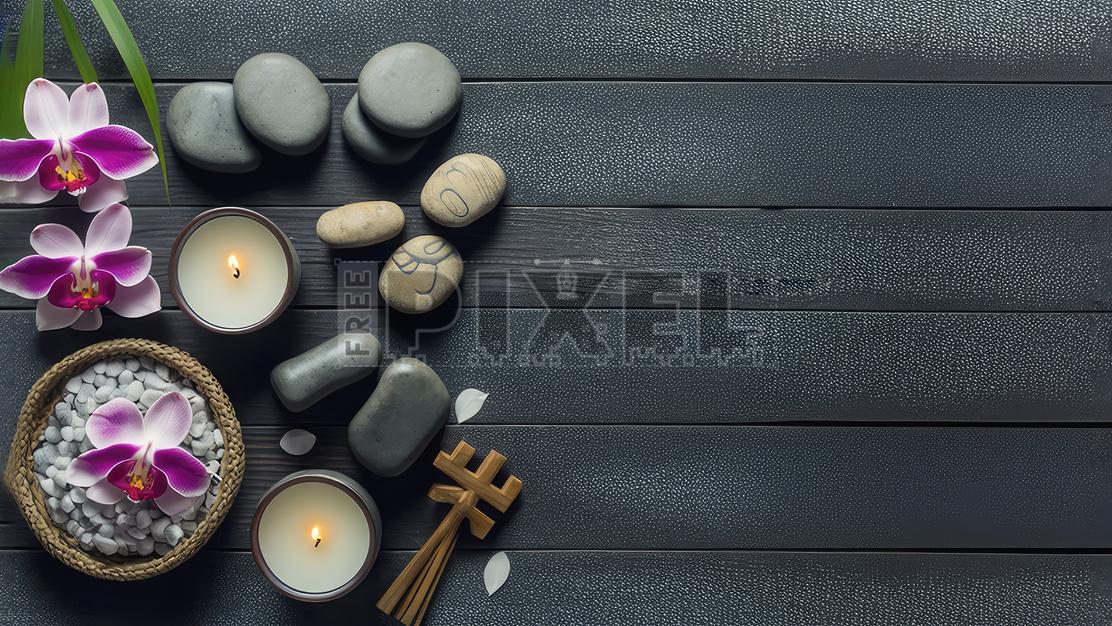Spa Background With Candles