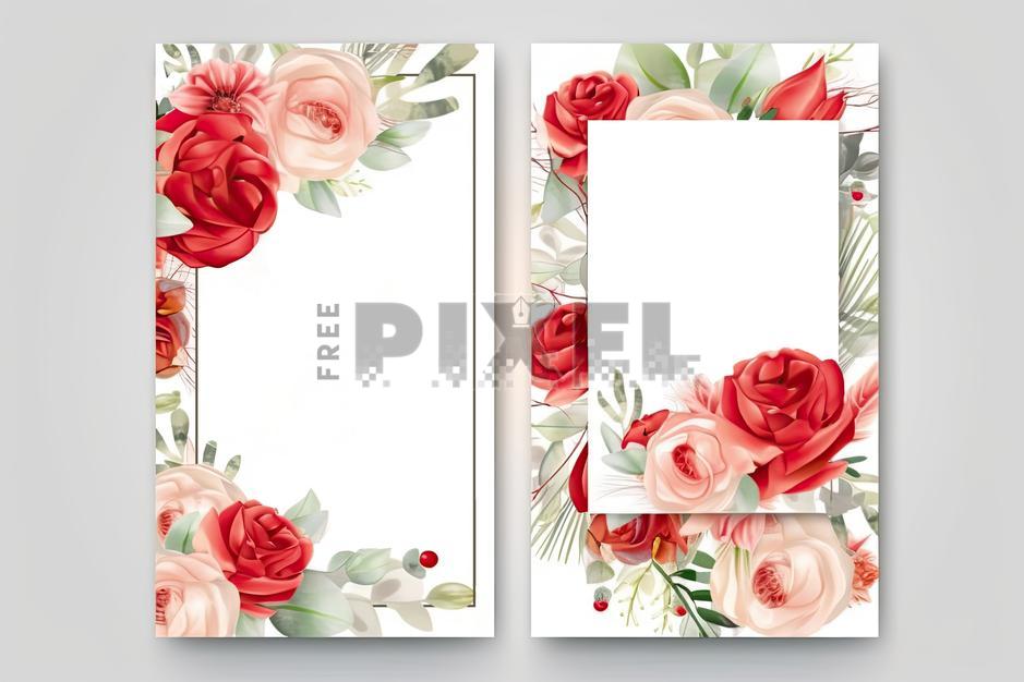Roses With Banners Drawings