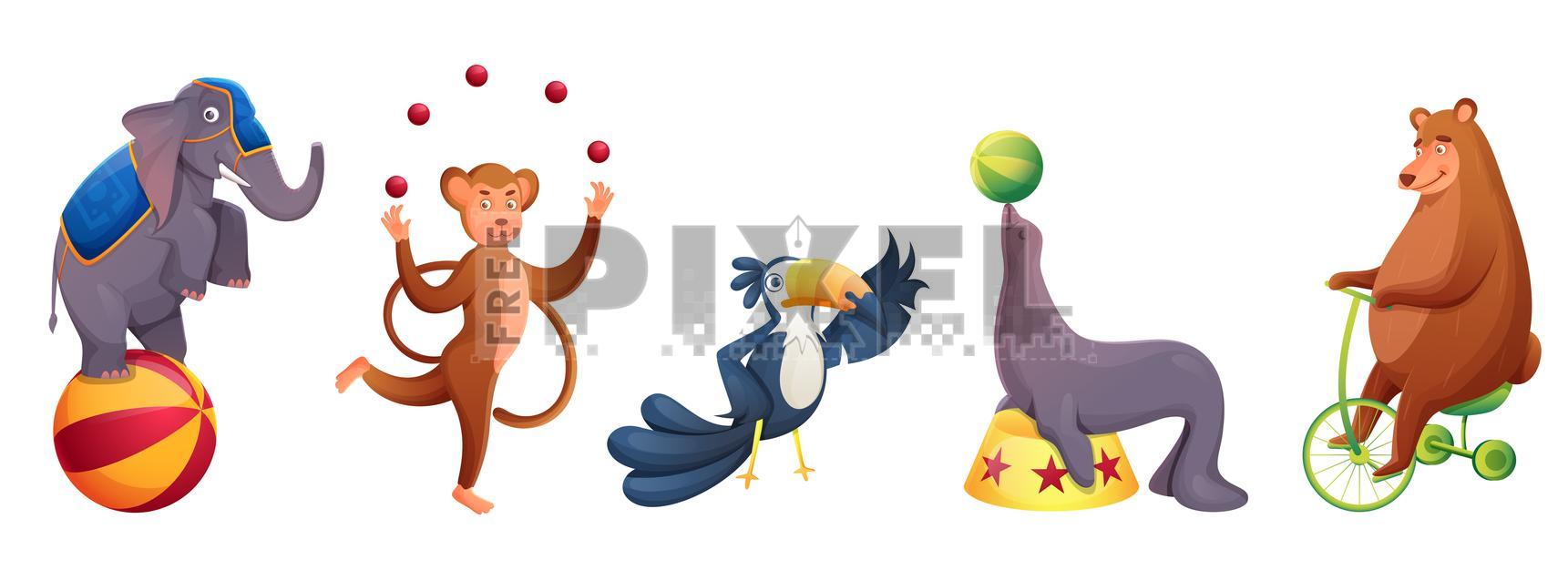 Circus Animals Vector