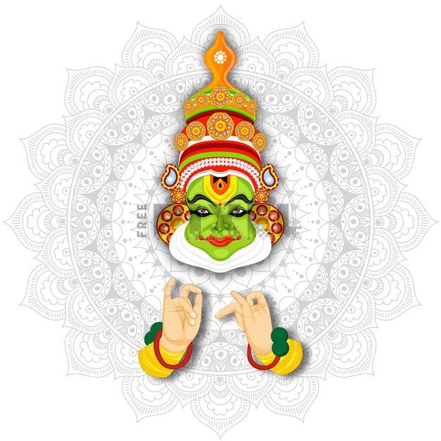 Kathakali Face Graphic