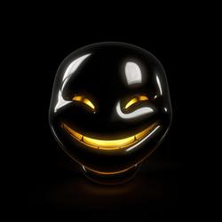 Evil Black Smiley Face