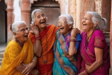 Group Of Old People Laughing