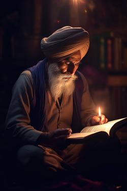 Wise Old Man Thinking